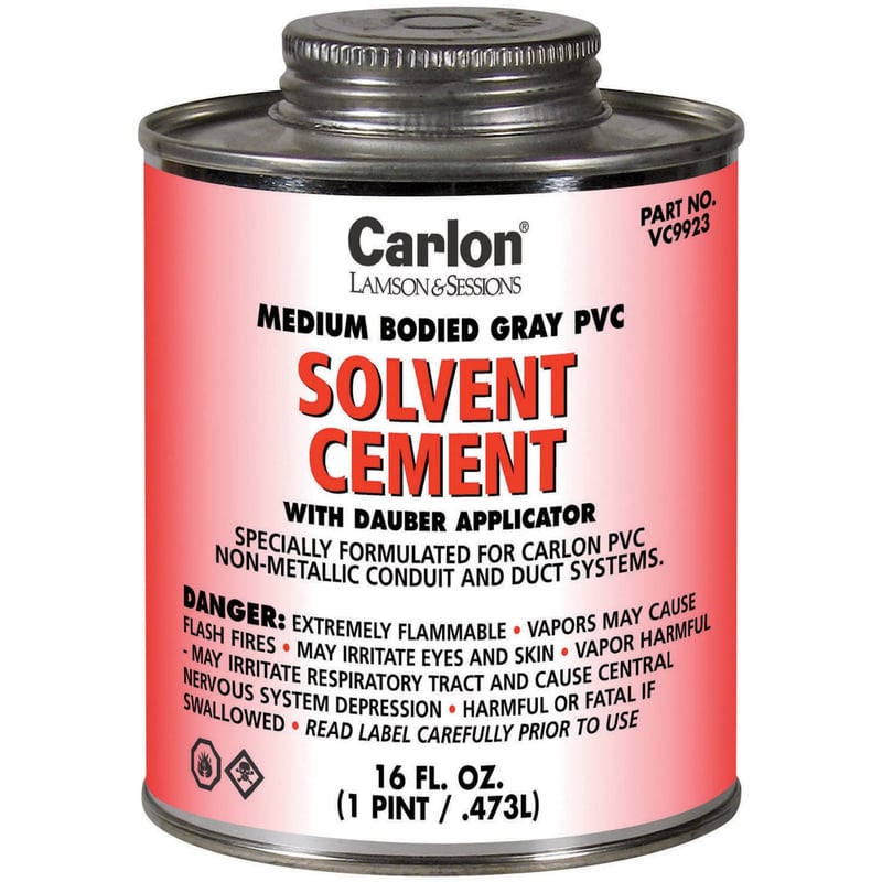 Carlon VC9923 Regular Conduit Cement With Dauber Applicator, 16 oz Can ...