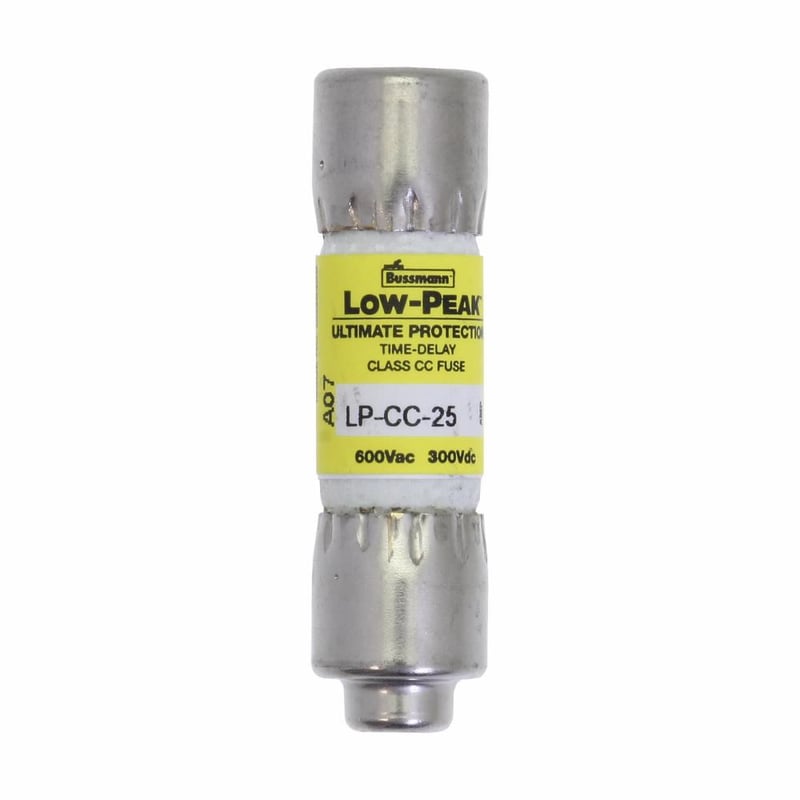 Bussmann Low-Peak LP-CC-25 Current Limiting Time Delay Fuse, 25 A, 600 ...