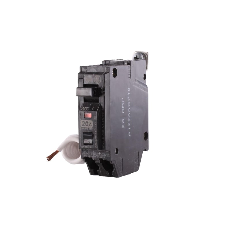 GE Q-Line® THQB1120AF Type THQB Miniature Molded Case Arc-Fault Circuit ...