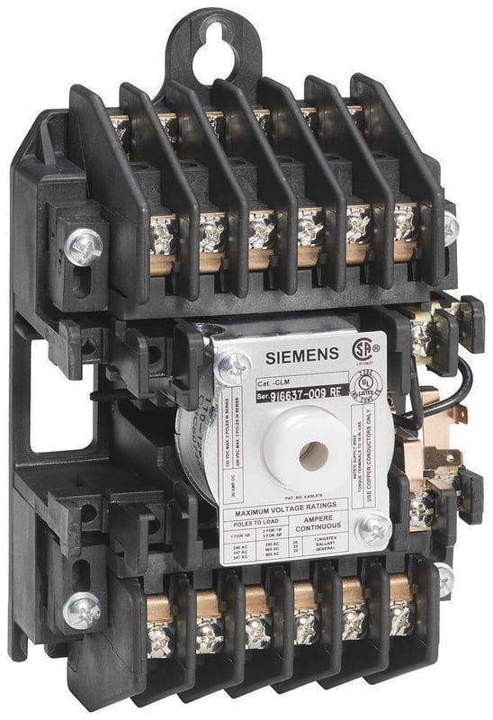 Siemens CLM42031 Lighting Contactor, 110/120 VAC V Coil, 20 A, 4NO ...