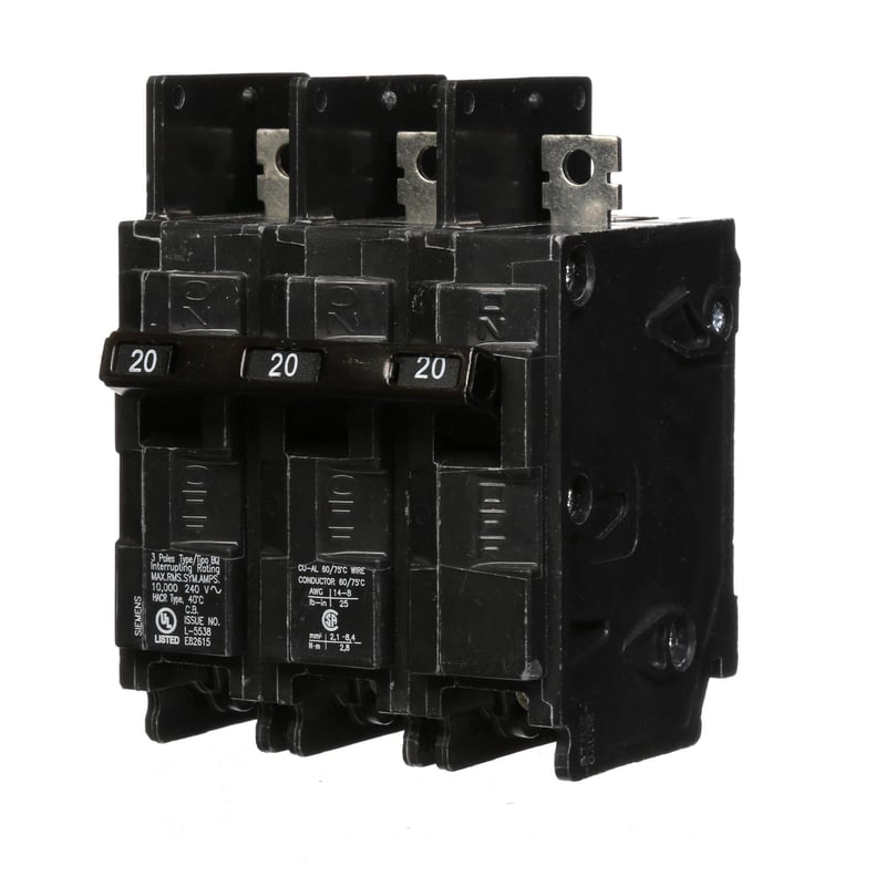 Siemens BQ3B020 Type BQ Low Voltage Molded Case Circuit Breaker, 240 ...