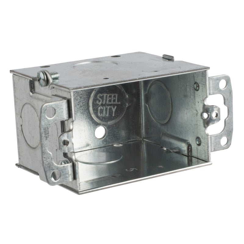 Steel City® 52 Gangable Switch Box, Steel, 12.5 cu-in Capacity, 1 Gangs ...