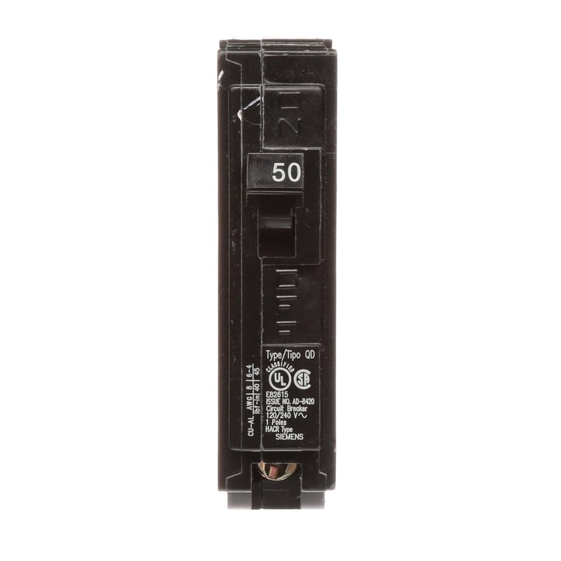 Siemens D150 Type QD Low Voltage Residential Circuit Breaker, 120 VAC ...