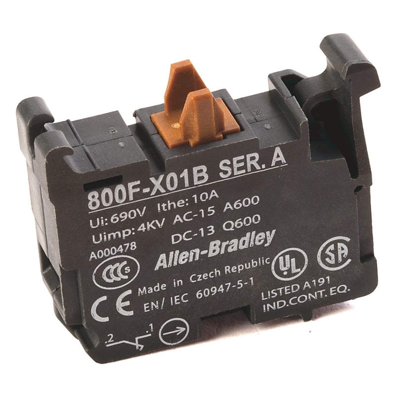 A-B 800F-X01B 22mm Contact Block 80 | Agilix Solutions