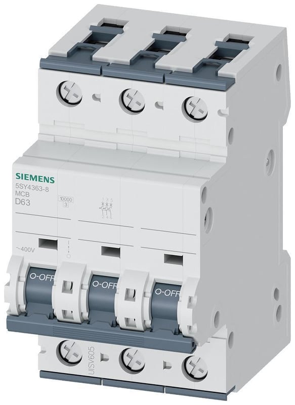 Siemens Sentron 5SY4363-8 Miniature Supplementary Protector, 480 VAC ...