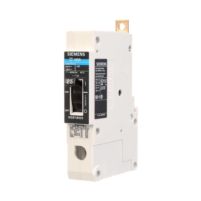 Siemens NGB1B025V Low Voltage Molded Case Circuit Breaker With Lugs ...