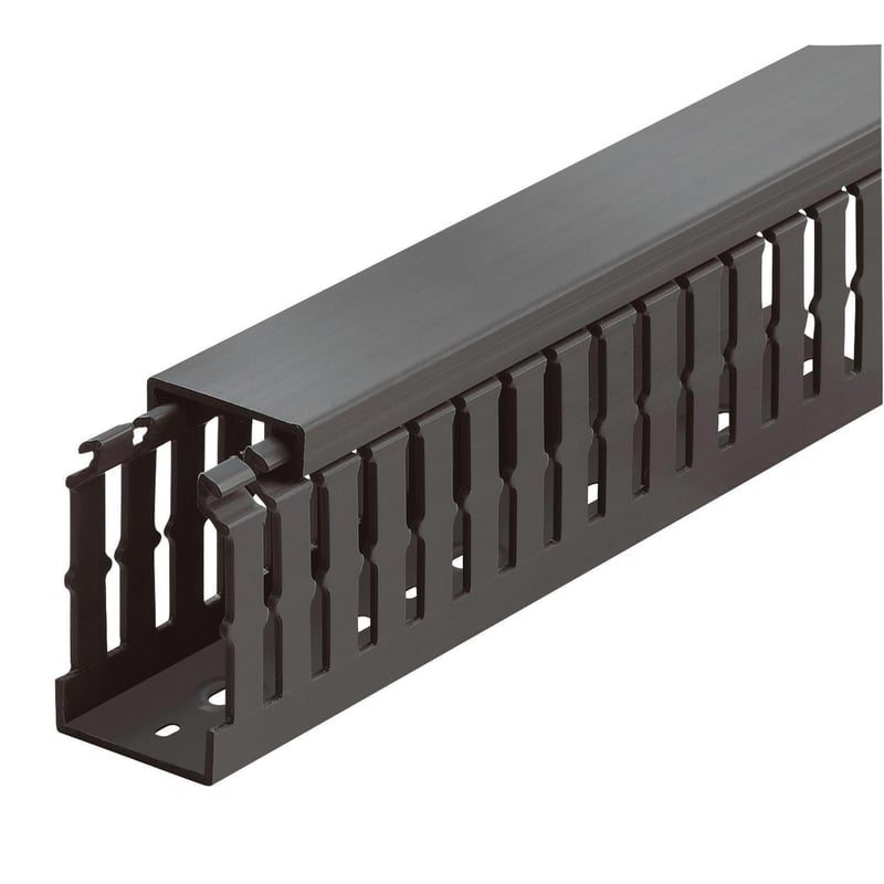 Ty-Duct® TYD15X1NPB6 Contact Wiring Duct, 1-1/2 x 1 in Slot Narrow Slot ...