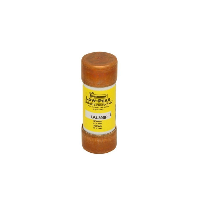 Bussmann Low-Peak™ LPJ-30SP Current Limiting Time Delay Fuse, 30 A, 600 ...