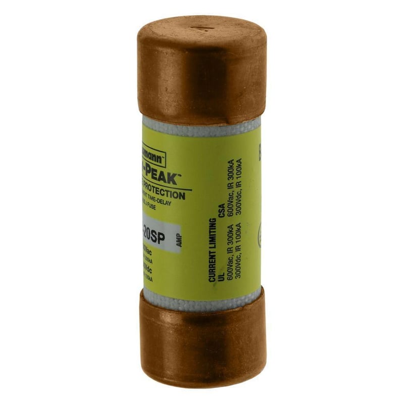 Bussmann Low-Peak™ LPJ-20SP Current Limiting Time Delay Fuse, 20 A, 600 ...