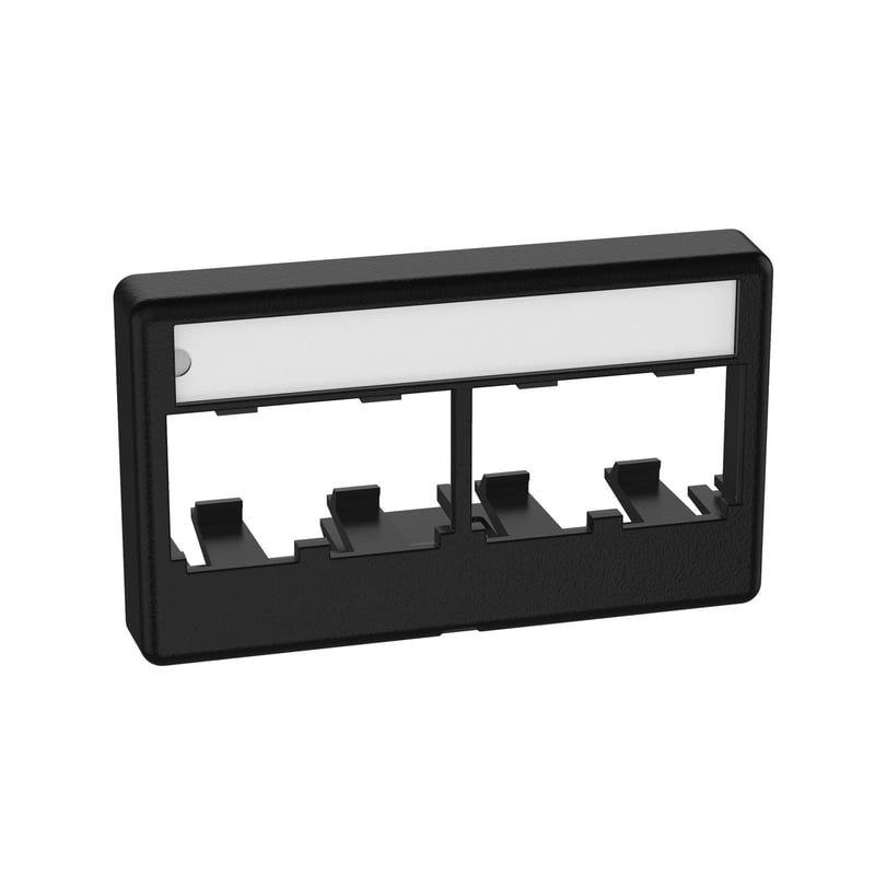 Panduit Mini-Com PanNet CFFPL4BL Space Modular Furniture Faceplate, 1 ...