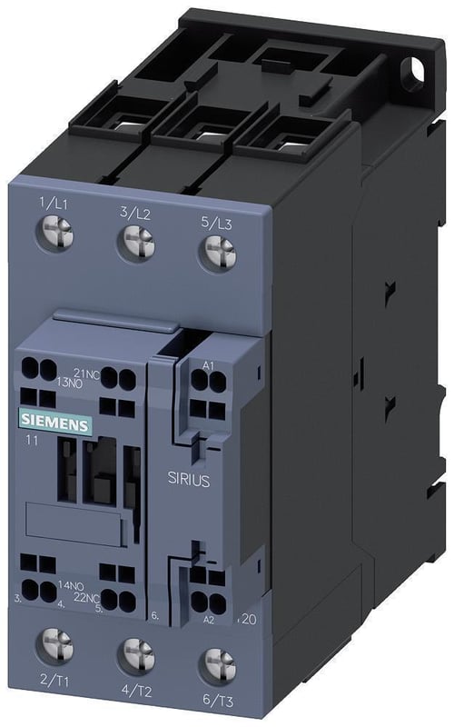 Siemens 3RT20363KB40 IEC Contactor With Varistor, 24 VDC Coil, 51 A ...