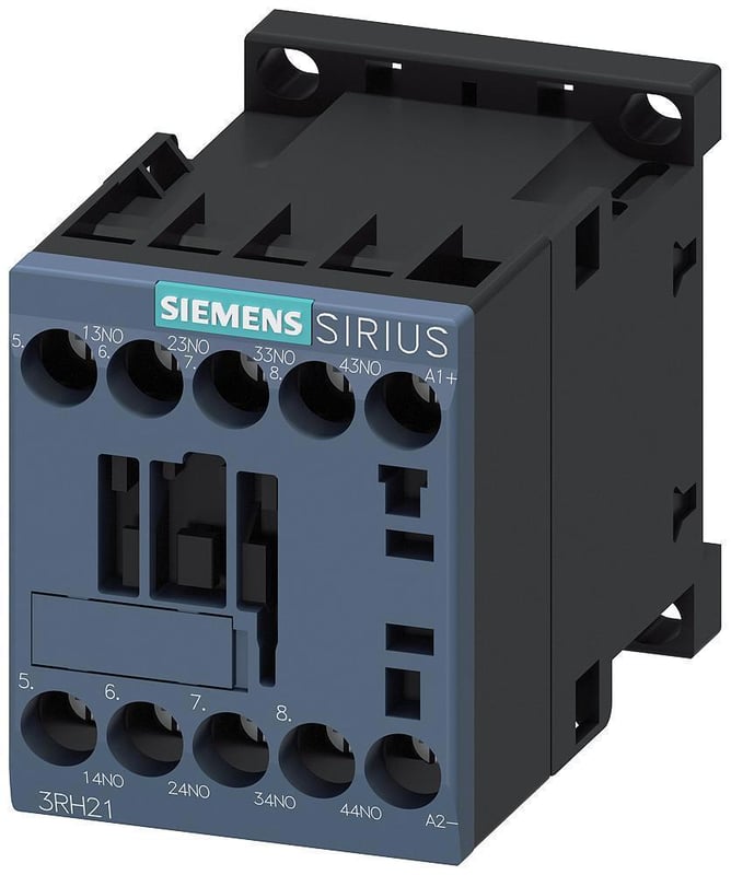 Siemens SIRIUS 3RH21401BE80 Contactor Relay, 10 A, 4NO Contact, 277 VAC ...
