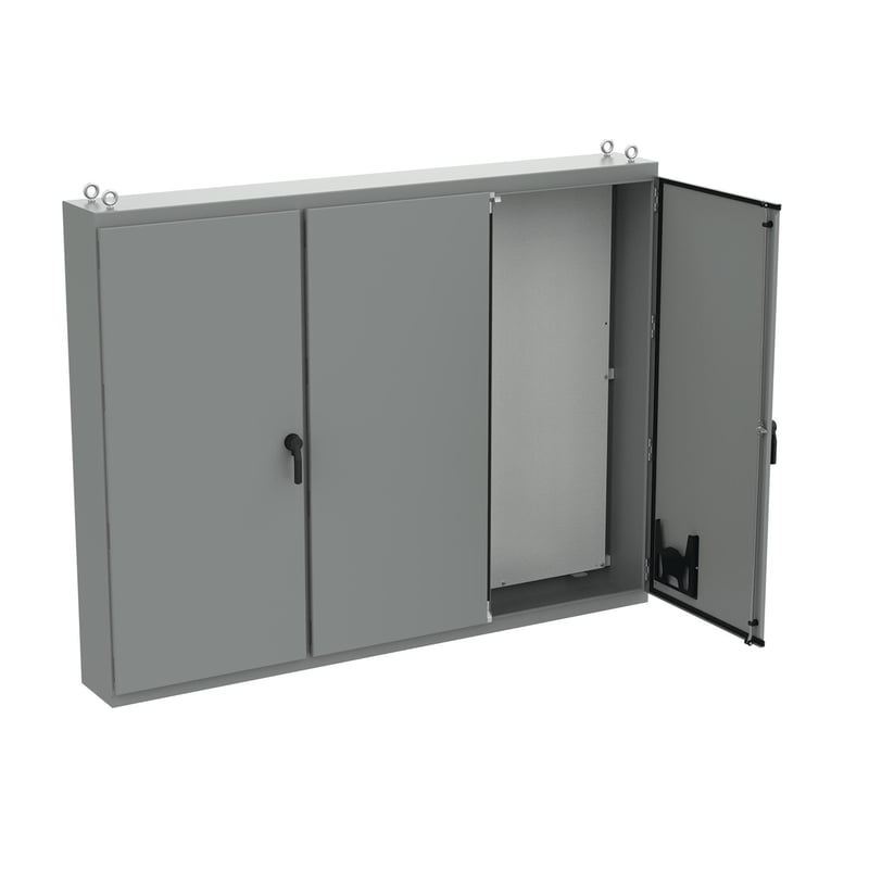 nVent HOFFMAN A86M3EG A27 3-Door Enclosure, 86.12 in L x 112 in W x 14. ...