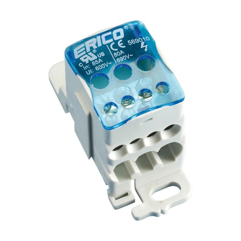 nVent ERICO nVent ERIFLEX 569010 Distribution Block, 600 VAC/1000 VAC ...