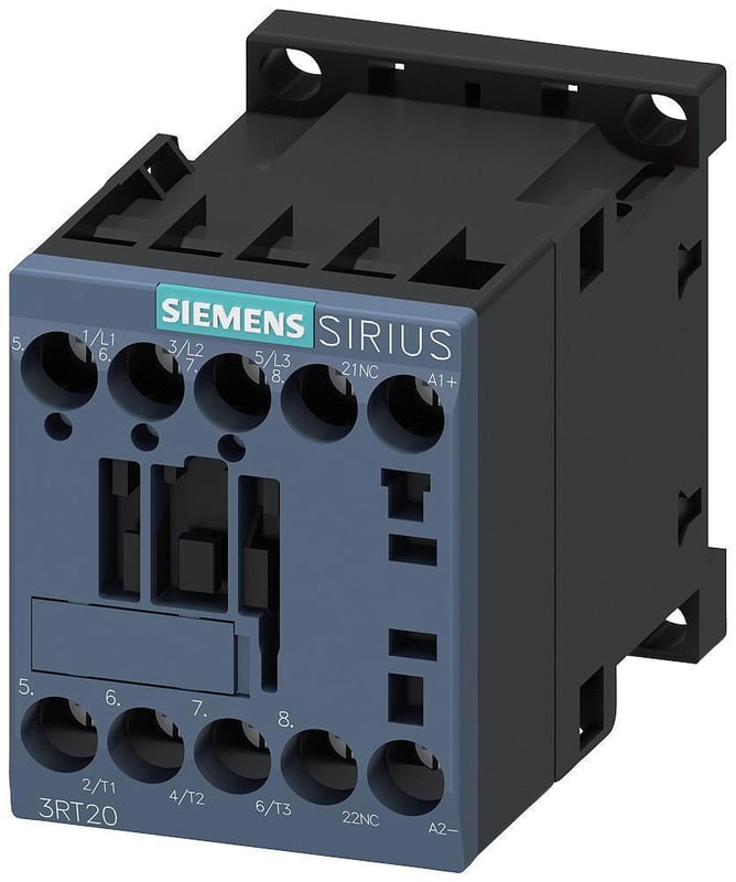 Siemens SIRIUS 3RT20151BB420CC0 3-Phase Power Contactor, 24 VDC V Coil ...
