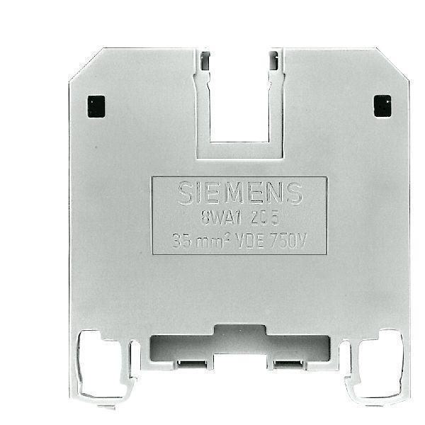 Siemens 8WA1205 1-Tier Standard Terminal Block, 800 VAC, 125 A, 10 to 1 ...