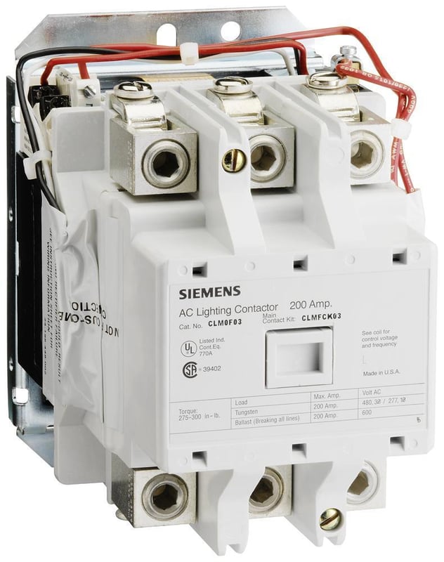 Siemens CLM0F05024 Class CLM Mechanically Held Lighting Contactor, 24 ...